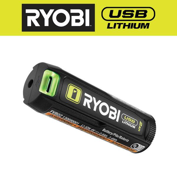 RYOBI USB Lithium 2.0 Ah Lithium Rechargeable Battery FVB02 - The Home ...