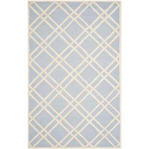 SAFAVIEH Cambridge Light Blue/Ivory 4 ft. x 6 ft. Geometric Medallion ...