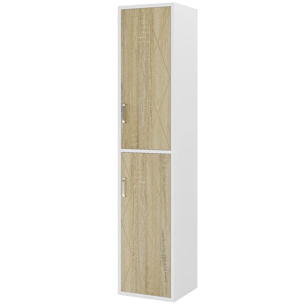 BYBLIGHT Alan White 76 in. Accent Cabinet Office Storage Cabinet with 2 ...