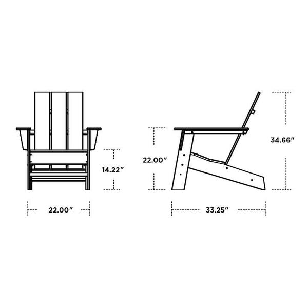 Grant park white modern plastic outdoor patio adirondack chair store