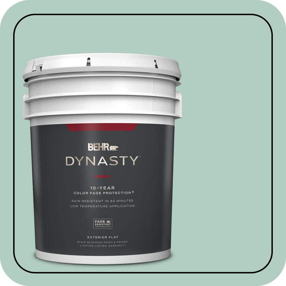 BEHR DYNASTY 5 gal. #M430-3 Wintergreen Dream Flat Exterior Stain ...