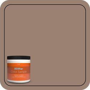 8 oz. #N190-5 Frontier Brown Flat Interior/Exterior Paint & Primer ...