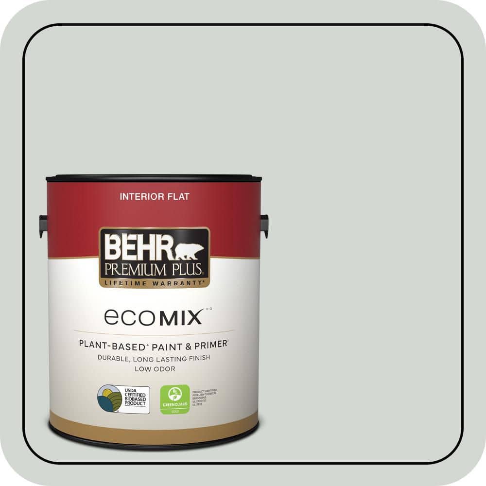 BEHR PREMIUM PLUS 1 gal. #MQ3-22 Curio Flat EcoMix Plant-Based Interior ...