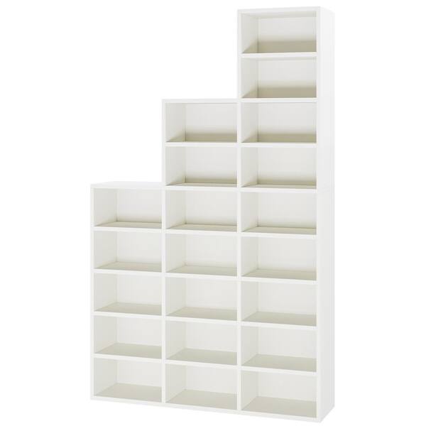 BYBLIGHT Lauren 72.44 in. H White MDF Shoe Storage Cabinet, Modern ...