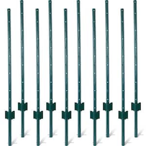 VEVOR 5 ft. Fence Post, T-Post Heavy-Duty Metal Fence Posts, Sturdy ...