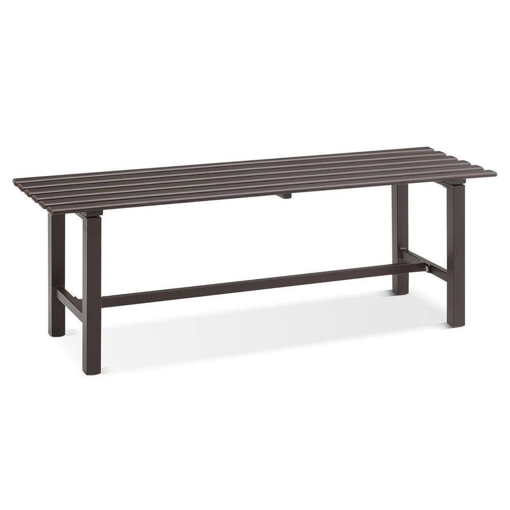 Eongdn Metal Outdoor Backless Patio Bench USMTOB0400101 - The Home Depot
