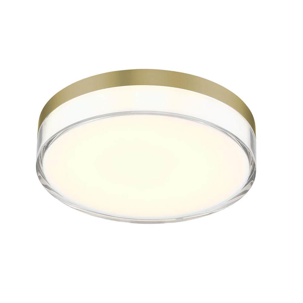 Minka Lavery Vantage 7 in. 1-Light Modern Ashen Brass Integrated LED ...