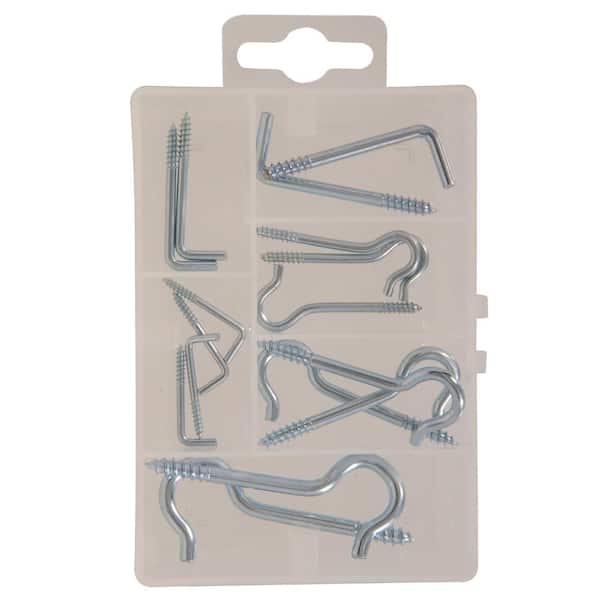 Hillman Zinc Square Bend Hook Assorted Kit (16-Pack) 130217 - The Home ...