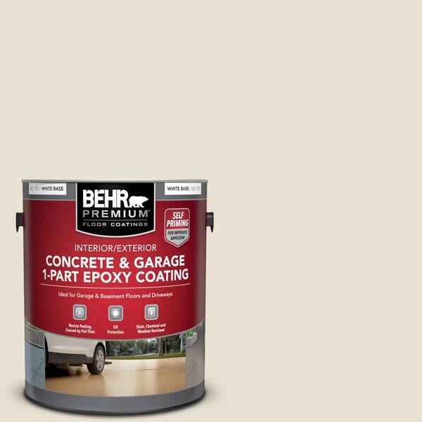 BEHR PREMIUM 1 gal. #BXC-62 Alabaster Self-Priming 1-Part Epoxy Satin ...
