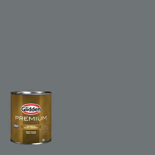 Glidden Premium 1 qt. PPG1011-5 Improbable Satin Exterior Latex Paint ...