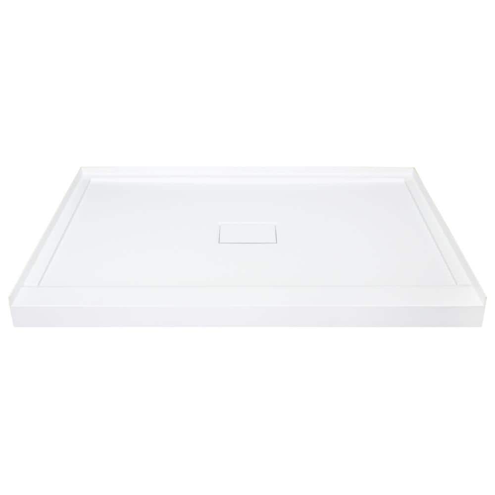 Transolid Linear 34 in. L x 48 in. W Single Threshold Alcove Shower Pan ...