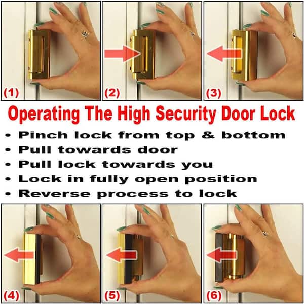 Prime-Line Door Reinforcement Lock, 3 in. Stop, Aluminum Construction ...