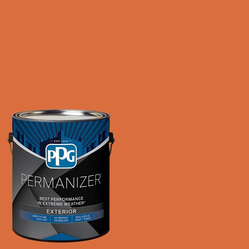 PERMANIZER 1 gal. PPG1195-7 Field Poppy Flat Exterior Paint PPG1195-7PZ ... PERMANIZER 1 gal. PPG1195-7 Field Poppy Flat Exterior Paint PPG1195-7PZ ...