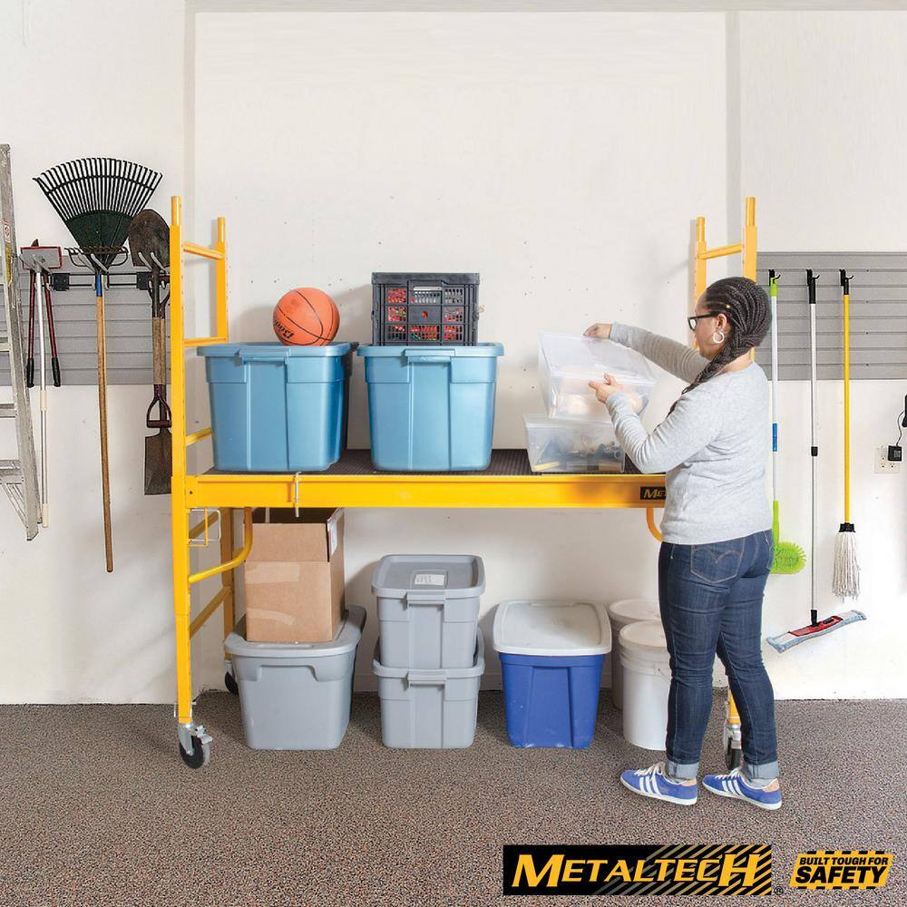 Steel Scaffold Rolling Platform with 1250 lbs. Load Capacity - 6 ft. W ...