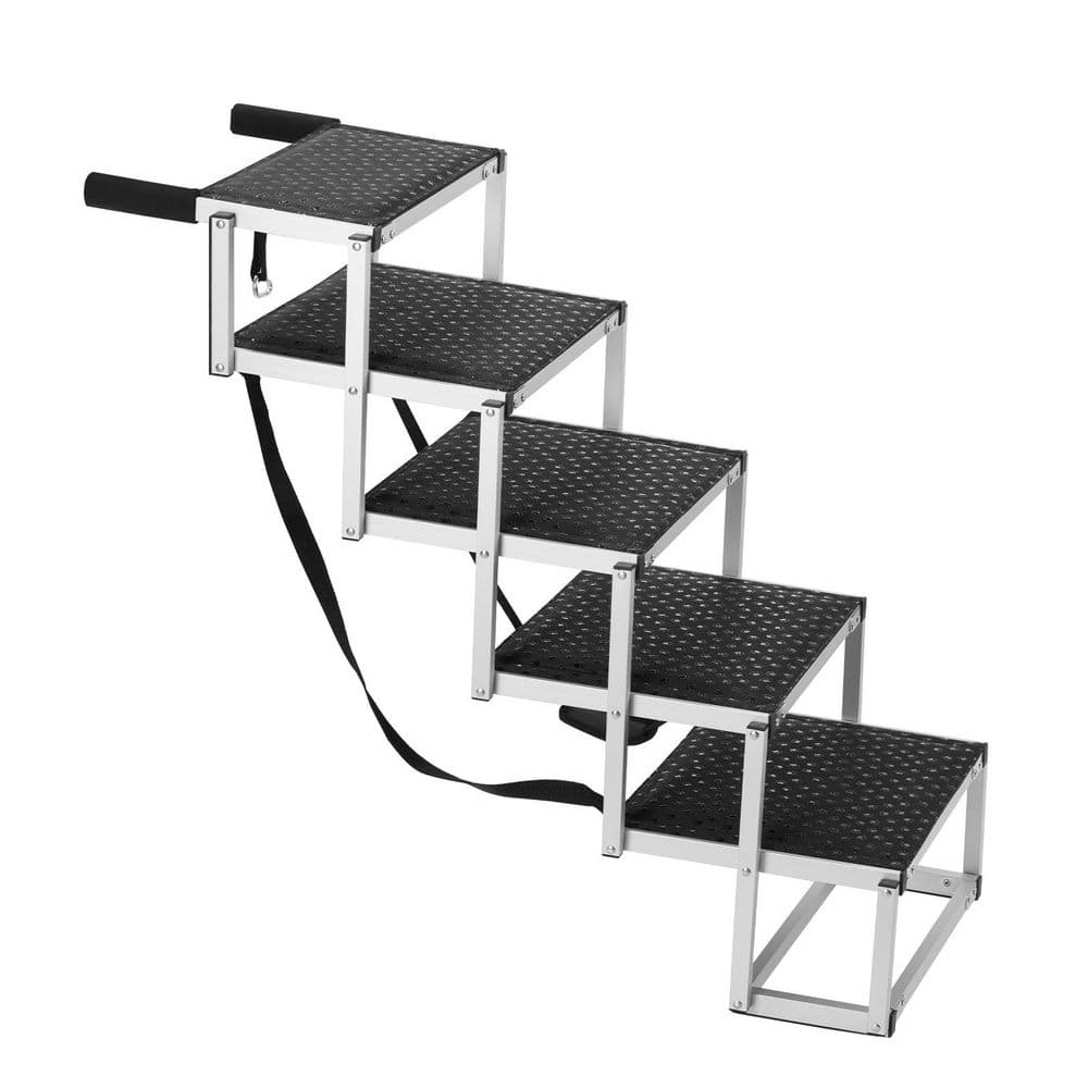 SKYSHALO Dog Stair for Cars, Wide 5-step Dog Car Steps, Folding Dog Car ...