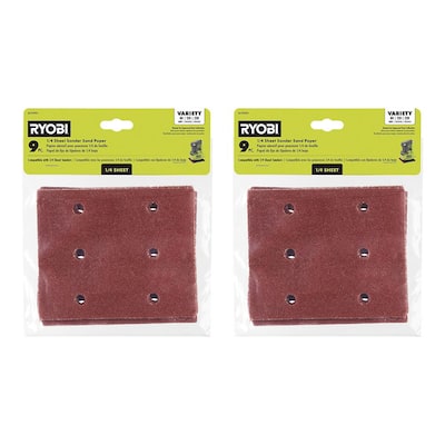 RYOBI 7-Piece 5 in. Random Orbit Sand Paper Assortment Set - 80, 120 ...