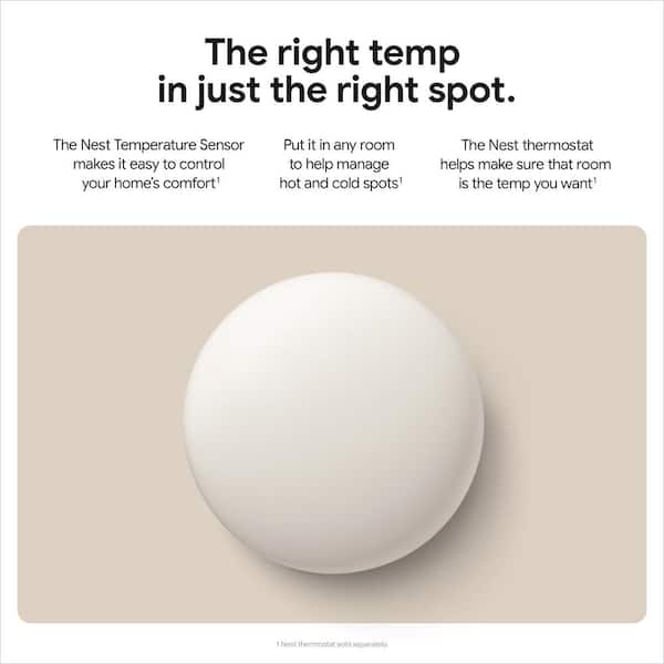 Google Nest Temperature Sensor (2nd Gen) - 3-Pack GA05177-US - The Home ...