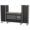 Husky Modular Tool Storage 92 in. W Standard Duty Black Mobile ...