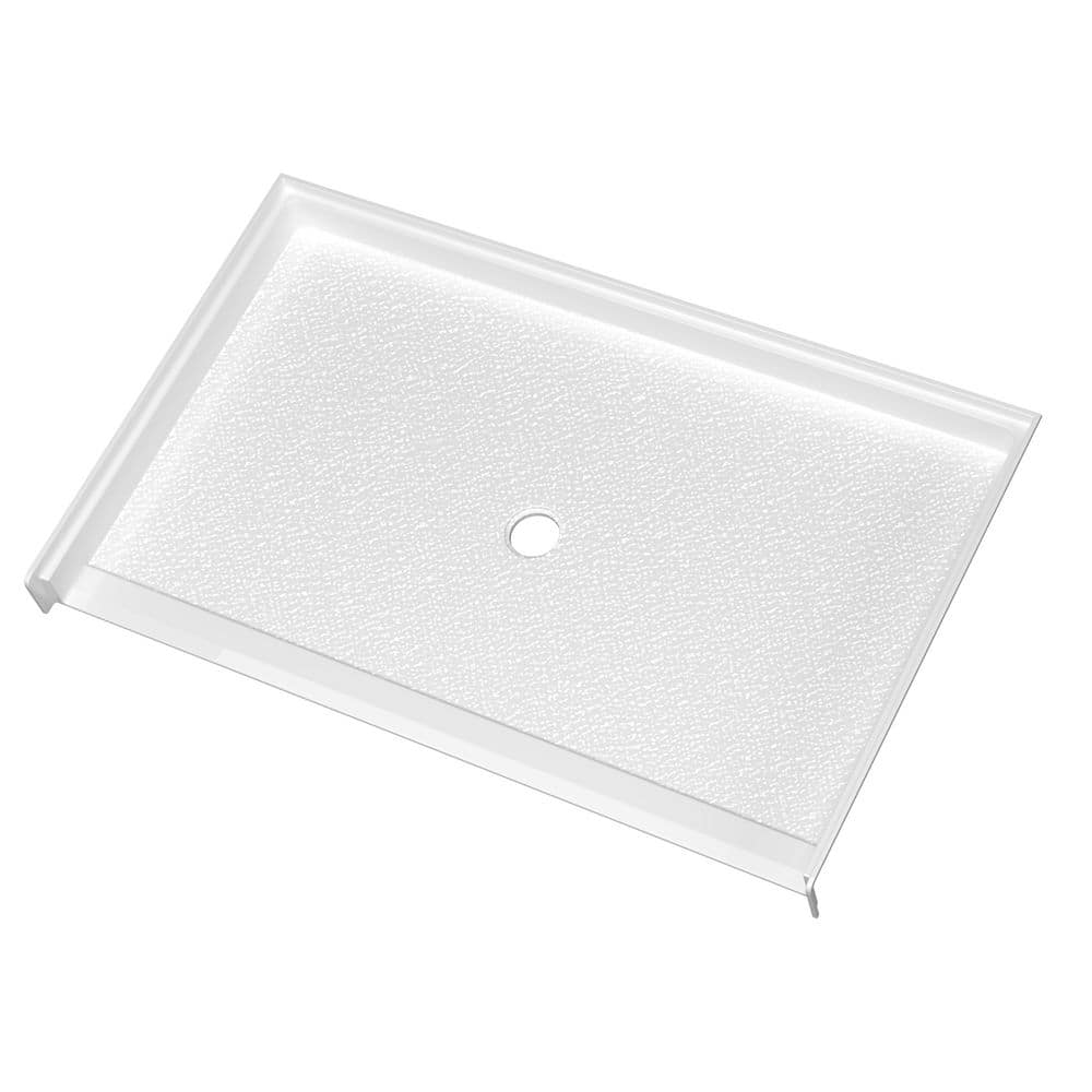Getpro 42 in. L x 36 in. W Acrylic Alcove Shower Pan Base with Center ...