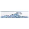 Merola Tile Captain Kanagawa Wave Glacier Blue 2 in. x 7-7/8 in. Glossy ...