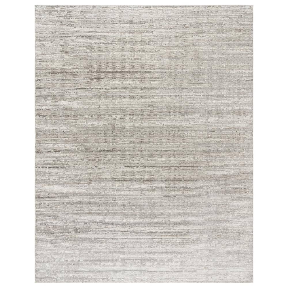 Gertmenian Missha Dario Cream 9 ft. x 13 ft. Striped High-Low Indoor ...