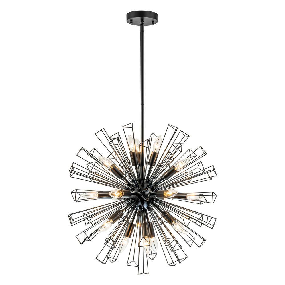Rennnsan Mariah 18-Light Black Sputnik Sphere Chandelier CL8101-54188 ...
