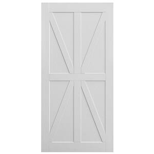 36 in. x 84 in. Solid Bore White Star Style Wood Primed Interior Single ...