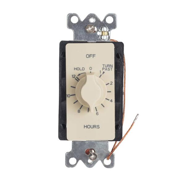 TORK 12-Hour Spring-Wound Auto Off In-Wall Timer, Ivory A512HH - The ...