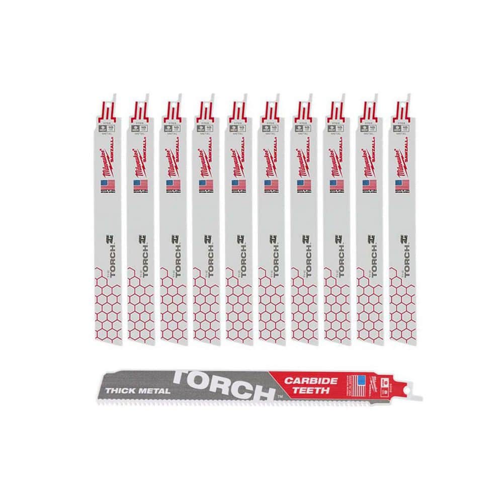 Milwaukee 9 in. 18 TPI TORCH Medium Metal SAWZALL Reciprocating Saw ...