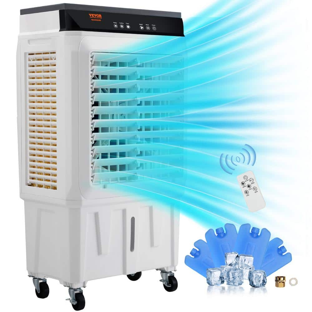 VEVOR Evaporative Air Cooler 2100 CFM 135° Oscillating Swamp Cooler ...