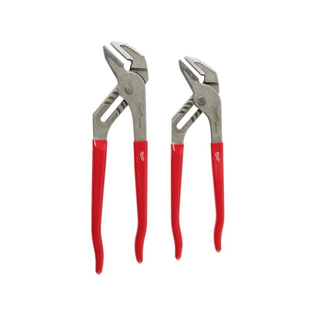 Milwaukee 10 in. and 12 in.Smooth Jaw Pliers with Dipped Grip Handles ...