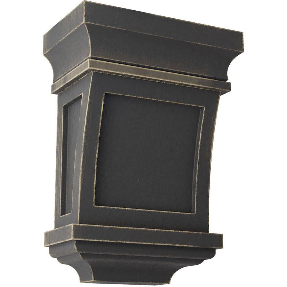 Ekena Millwork 5 in. x 7 in. x 3 in. Black Santa Fe Wood Vintage Decor ...