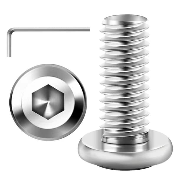 MYWISH M5 x 12 mm Silver Hex Button Head Socket Cap Screws (30-Piece ...