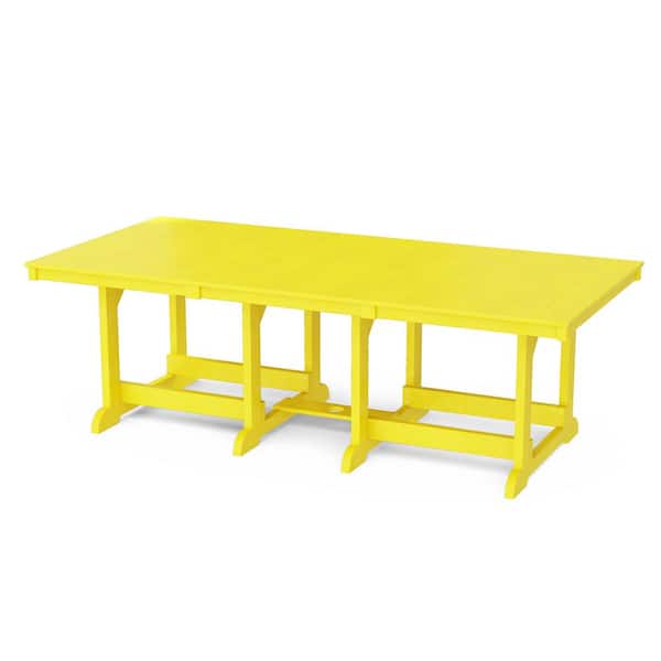 Wildridge Heritage Lemon Yellow HDPE Plastic 44 in. x 94 in. Outdoor ...