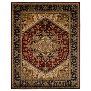 SAFAVIEH Classic Assorted/Red 2 ft. x 8 ft. Border Runner Rug CL225A-28 ...