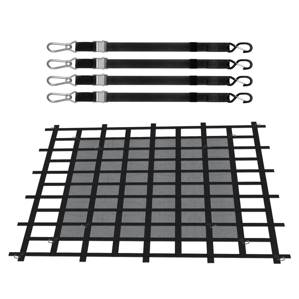 VEVOR Heavy-Duty Cargo Net w/Mesh 6 ft. x 4.7 ft. Truck Net Cap. 1100 ...