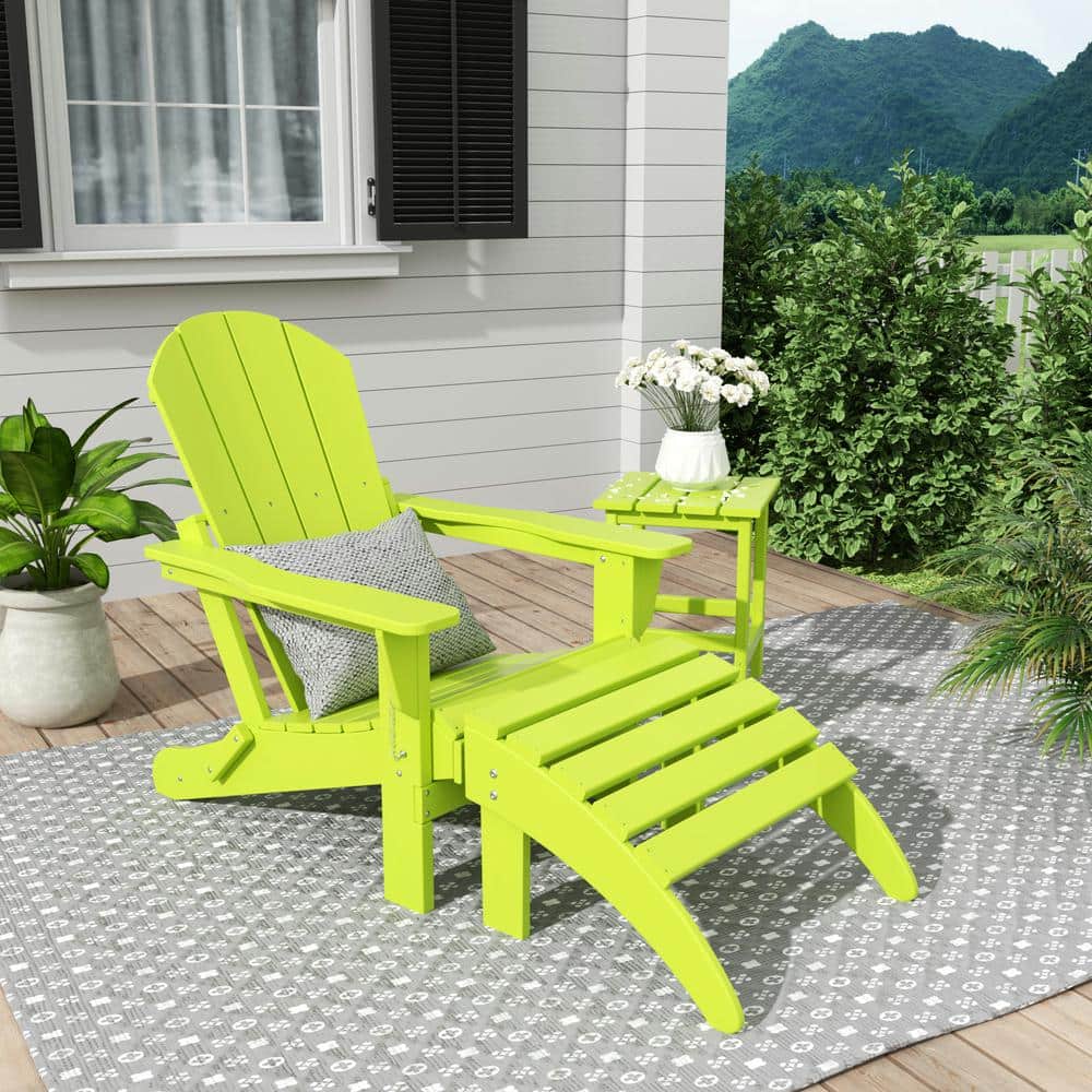 WESTIN OUTDOOR Laguna Classic Outdoor Patio Plastic Foldable Adirondack ...