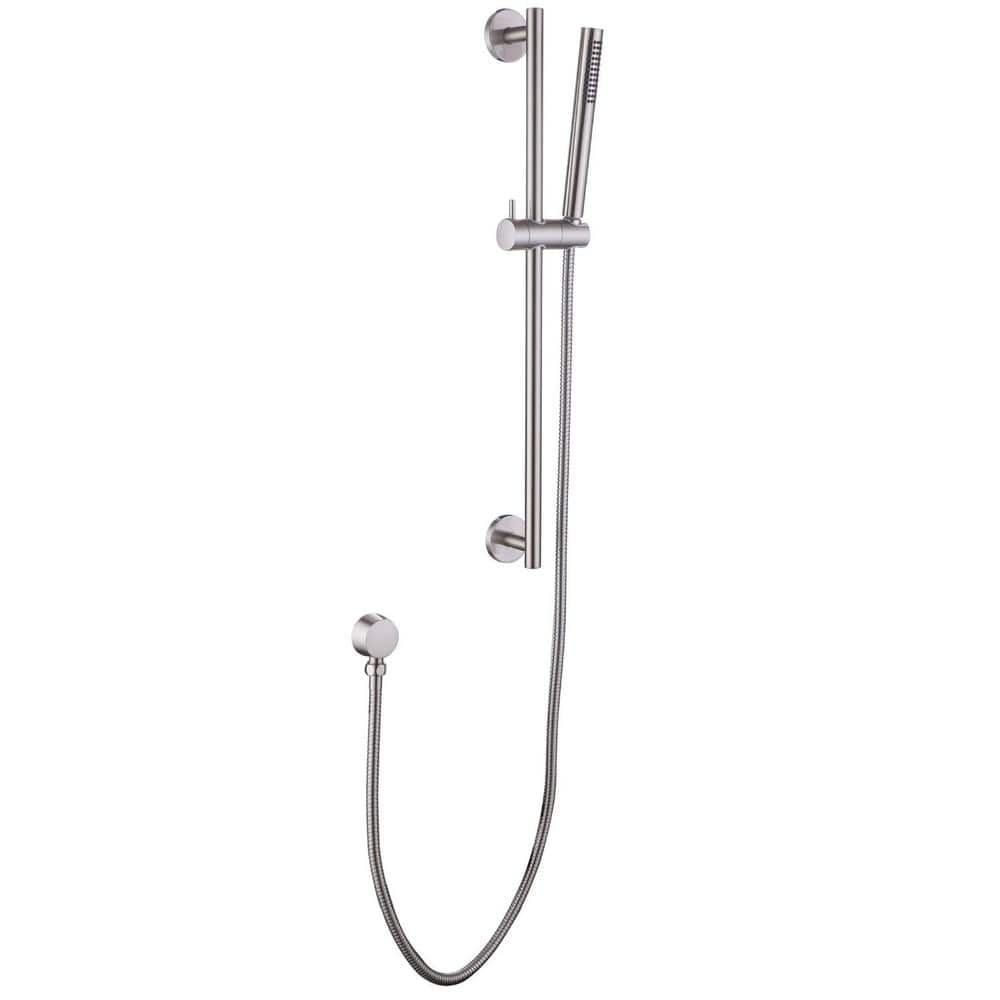 waterpar 1-Spray 8.5 in. Handheld Shower Head with 23.6 in. Slide Bar ...