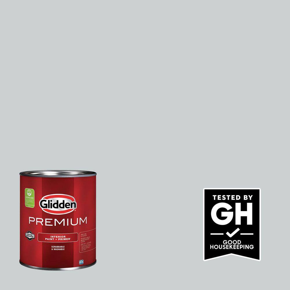 Glidden Premium 1 qt. PPG1039-1 Ghost Whisperer Flat Interior Latex ...