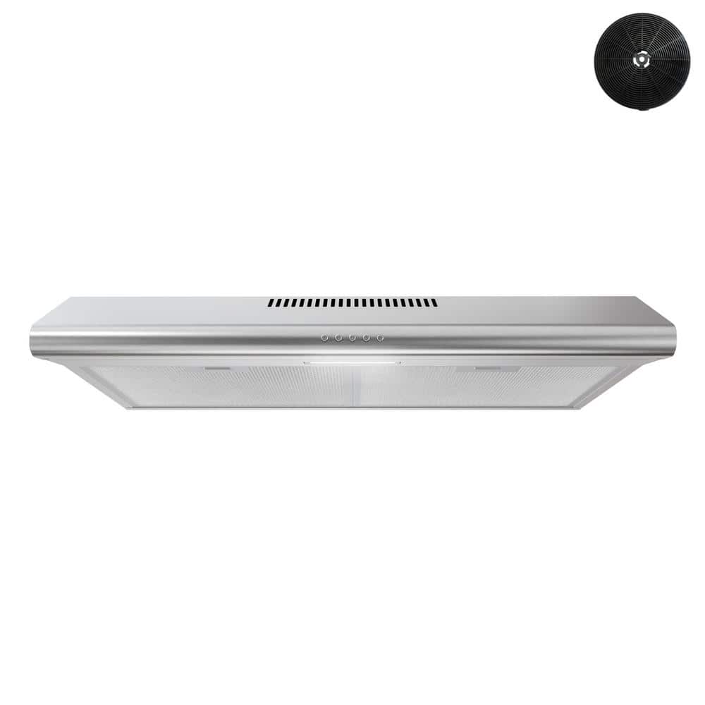 Streamline 30 in. 80 CFM Tribano Ductless Under Cabinet Range Hood in ...