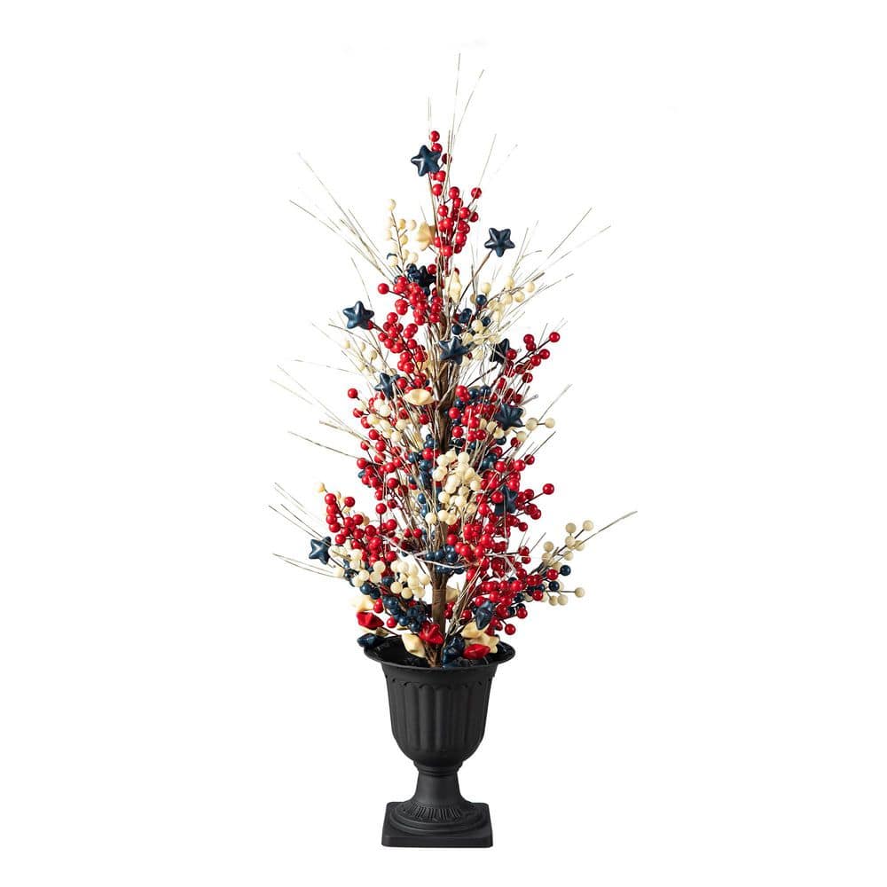 Reviews for Glitzhome 36 in. H Patriotic / Americana Lighted Berry and ...