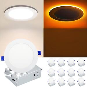 WYZM 5/6 in. LED Recessed Ceiling Light 5CCT Dimmable Indoor/Outdoor ...