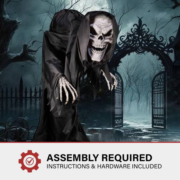 Haunted Hill Farm 85 in. Premium Talking Halloween Animatronic Colossal ...
