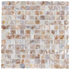 Merola Tile Conchella Subway Natural 6 in. x 6 in. Natural Shell Mosaic ...