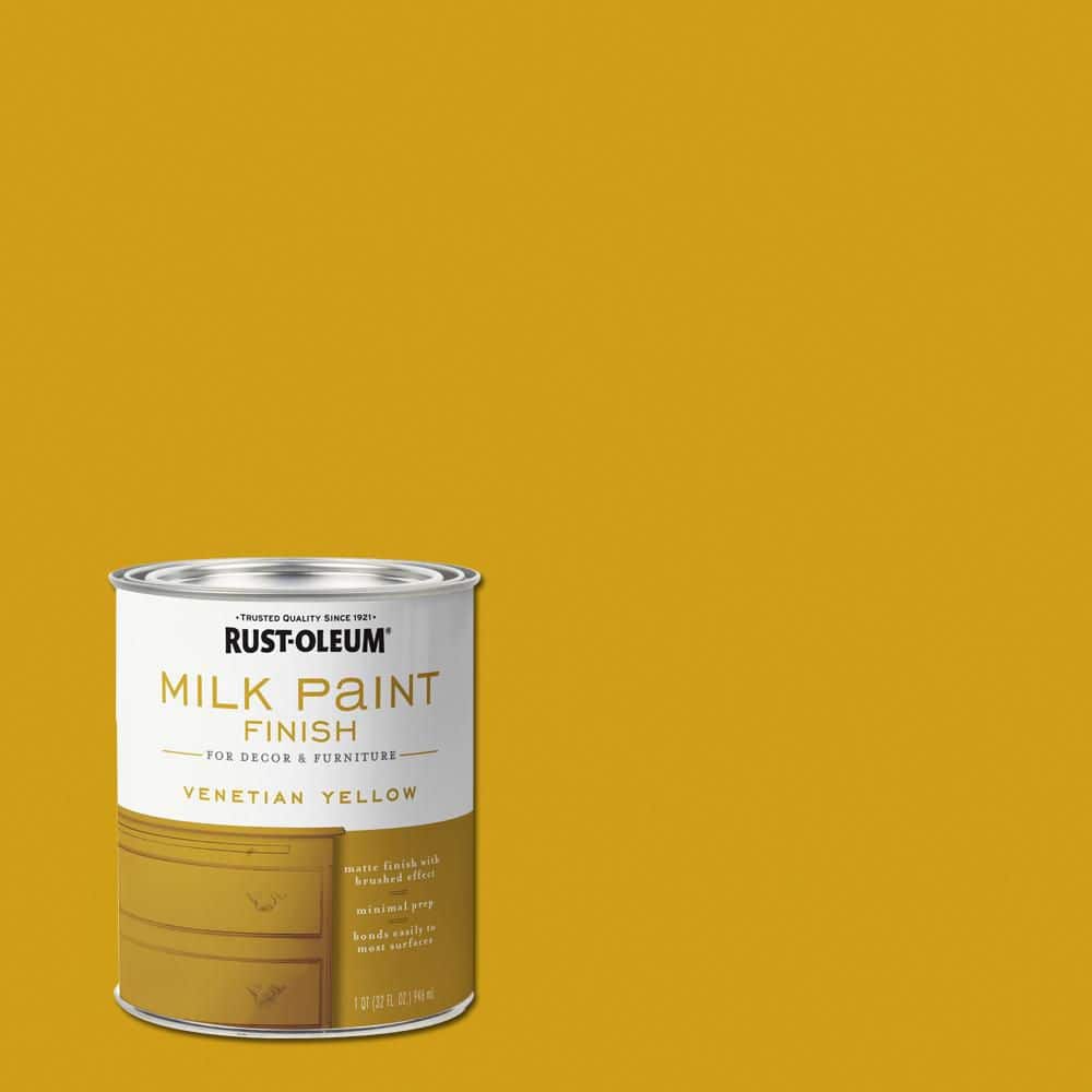Rust-Oleum 32 oz. Matte Venetian Yellow Milk Paint (Case of 2) 334195 ...