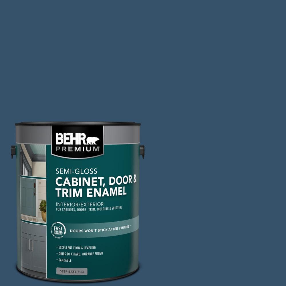 BEHR PREMIUM 1 gal. #MQ5-58 Velvet Rope Semi-Gloss Enamel Interior ...