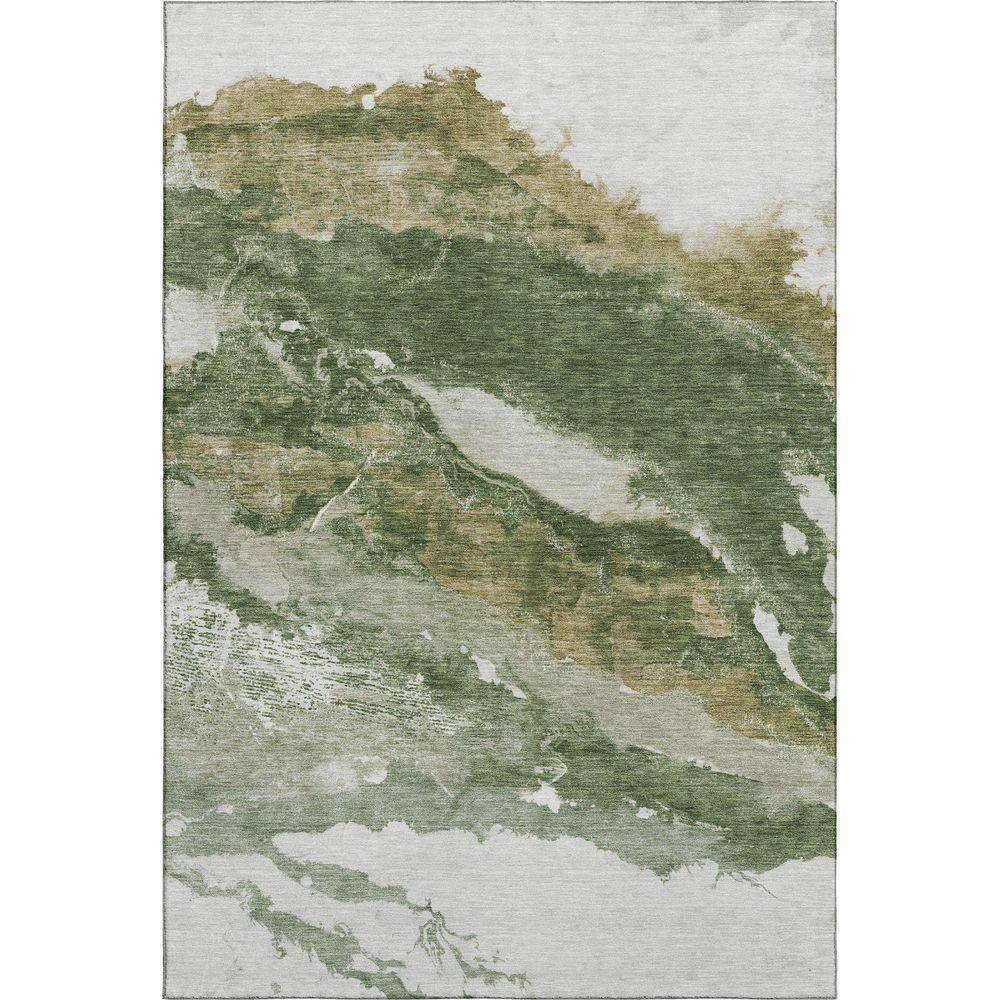 Addison Rugs Mayfield Premium Machine Washable Abstract AMF2054 Green 5 ...