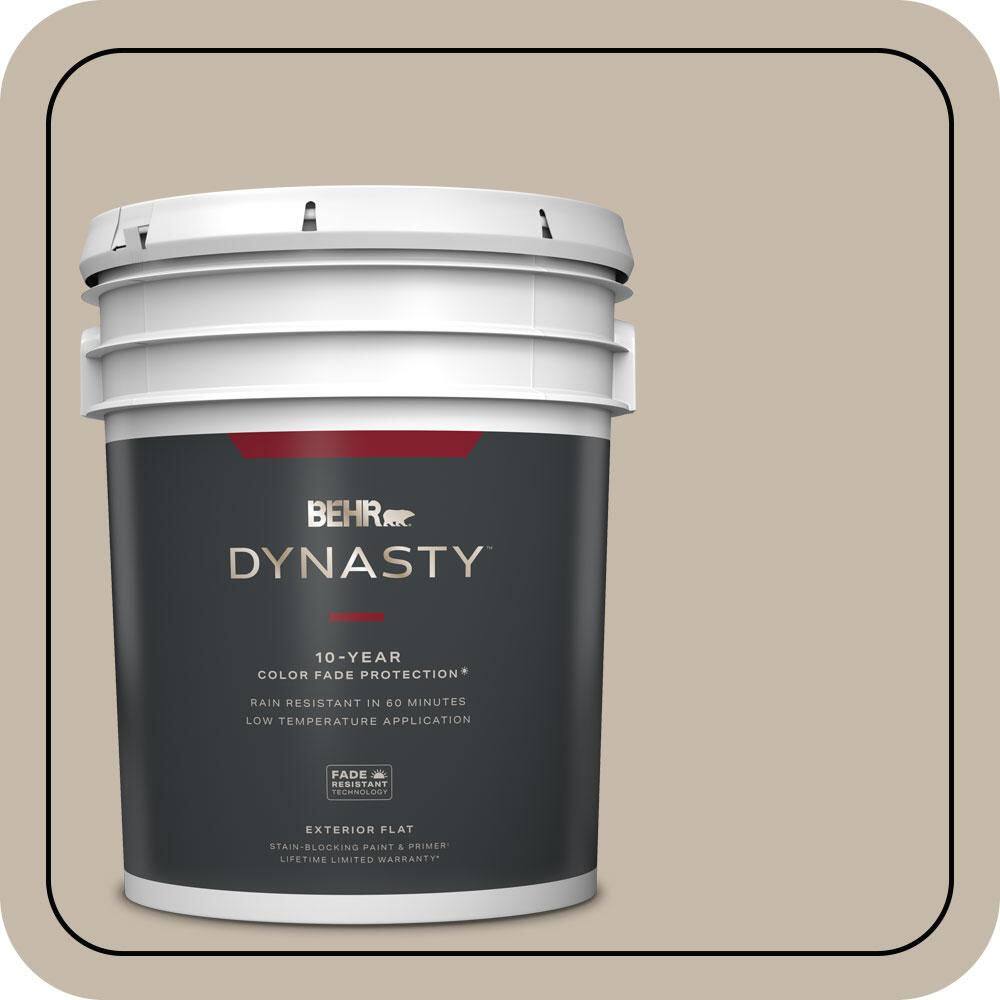 BEHR DYNASTY 5 gal. #730C-3 Castle Path Flat Exterior Stain-Blocking ...