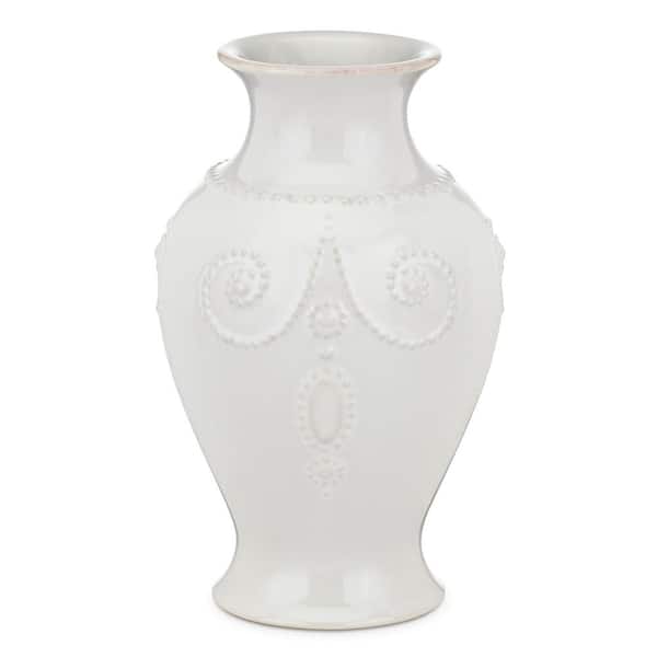 Lenox French Perle 8 in. White Vase 858818 - The Home Depot