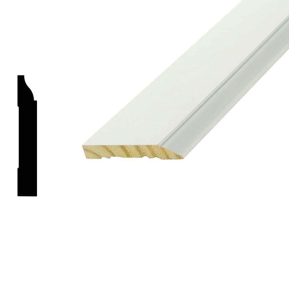 Woodgrain Millwork WM 634 7/16 in. x 3 in. Primed Finger-Jointed Base ...